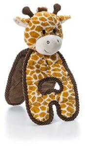 outward hound by charming pet cuddle tugs giraffe plush squeaky dog toy