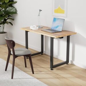 Vari Table 48X24 - Computer Desk with Durable Finish & Built-in Cable Management Tray - Modern Computer Furniture Table for Work or Home Office - Stand-Alone Workstation or Side Table (Butcher Block)