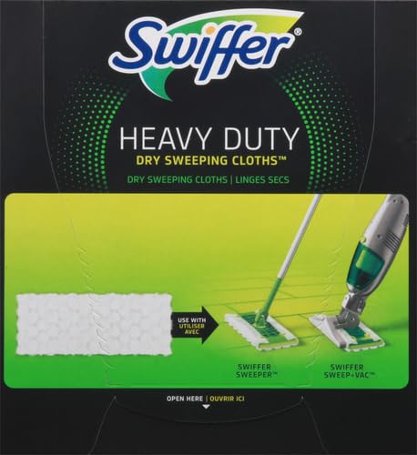 Swiffer Sweeper Heavy Duty Multi-Surface Dry Cloth Refills for Floor Sweeping & Cleaning, 20Count