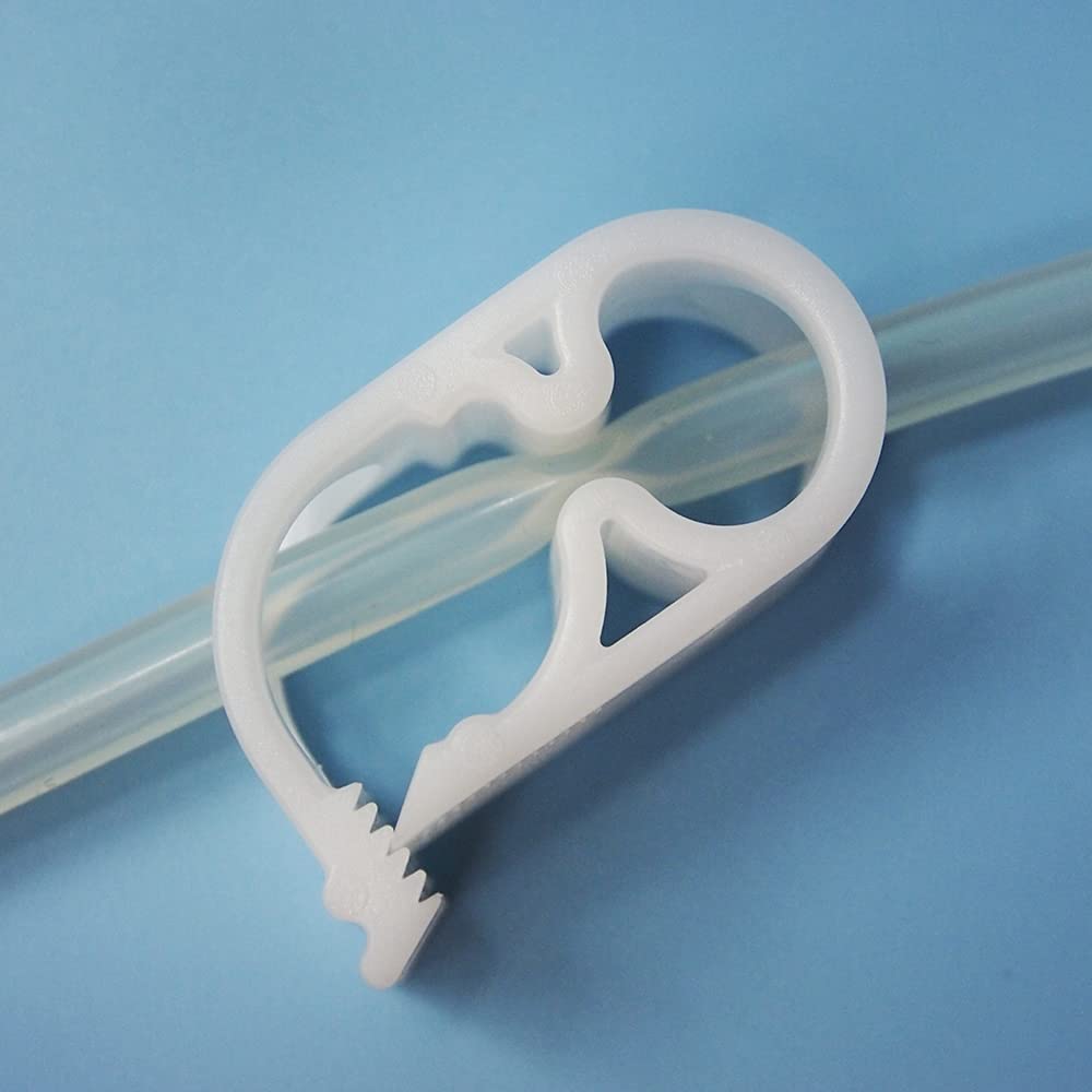 Plastic Tubing Clamps Adjustable Tube Clamp 0.236-0.472 Inch Tube Laboratory Pinch Valve Flow Control Hose Clamp 5pc Pack White