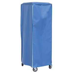 Coverall Worcester Blue Vinyl Heavy-Duty Freezer Pan Rack Cover - 28"L x 23"W x 64"H