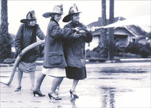 three women with fire hose avanti america collection funny birthday card for her