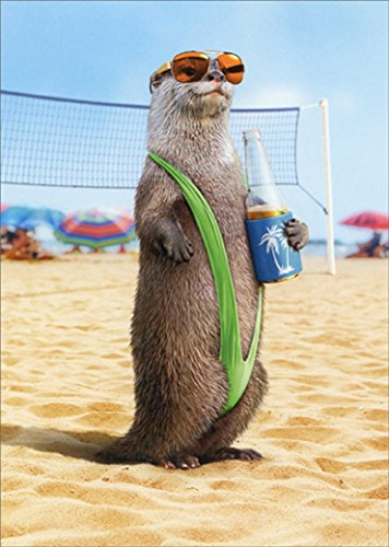 Otter Wearing Mankini Avanti Humorous/Funny Birthday Card for Him