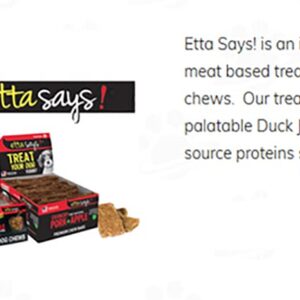 etta says! Premium Crunchy Chew Bars - All Natural - Pork + Apple - Made in The USA (12 Count Pack of 1)