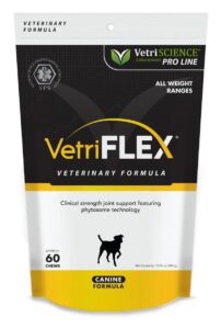 vetriscience vetriflex canine formula - active joint support supplement for dogs - wellness bites support comfortable movement & joint relief - agility & flexibility aid for dogs - 60 chews