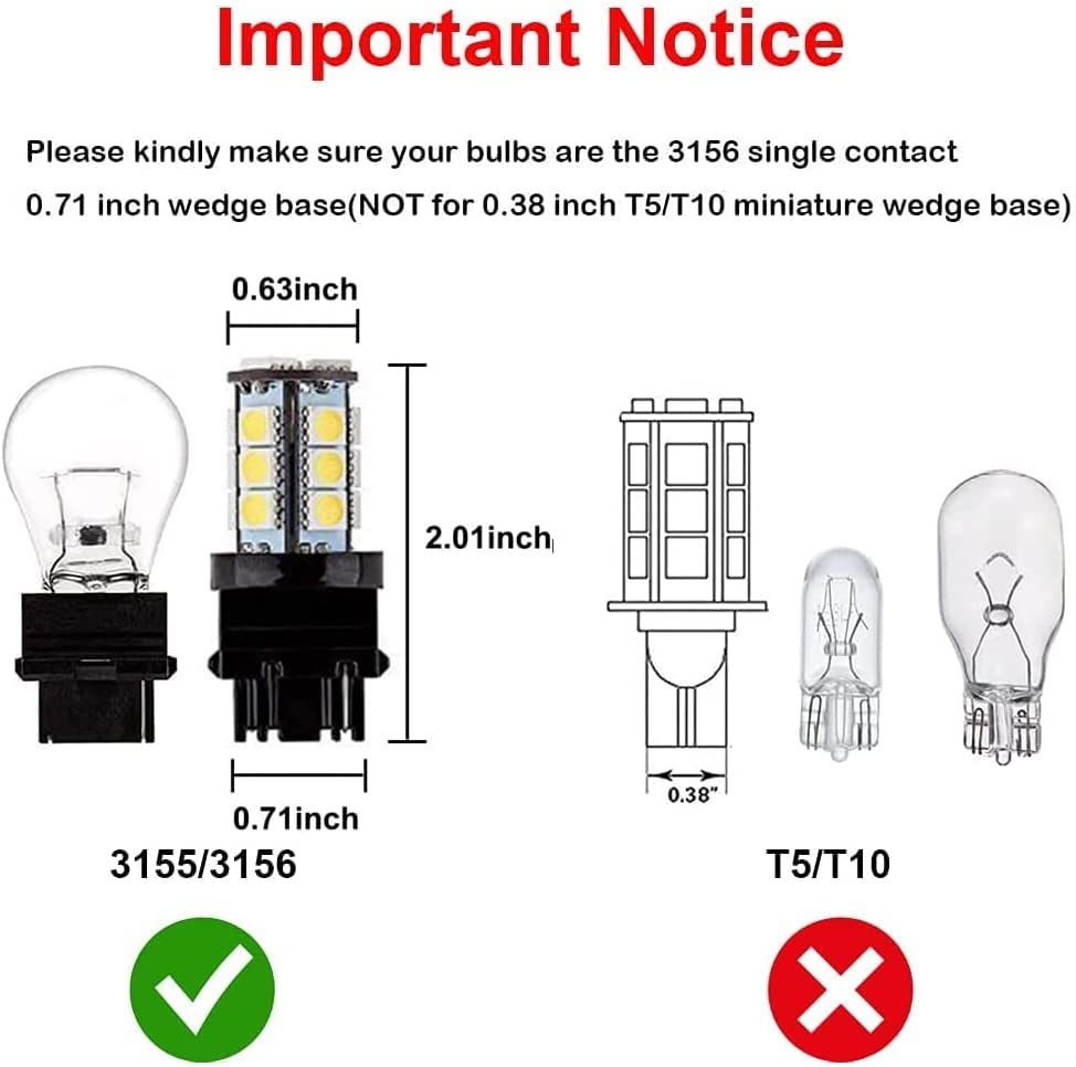 Makergroup S8 3156 Wedge Base LED Light Bulb 12V Low Voltage 3Watt Warm White 2700K-3000K for Outdoor Landscape Lighting Pathlights 6-Pack