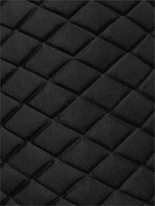 micro fiber passion suede fabric diamond 2" x 3" quilted foam backing upholstery 52" wide sold by the yard (black)