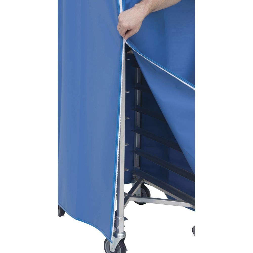 Coverall Worcester Blue Vinyl Heavy-Duty Freezer Pan Rack Cover - 28"L x 23"W x 64"H