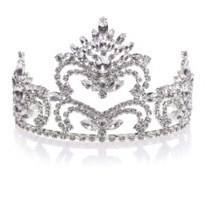 Anderson's Black Velvet King Crown and Penelope Queen Tiara Royalty Set, King and Queen Set For Prom, Homecoming, School Dance, Costume, Party, Pageant, Event