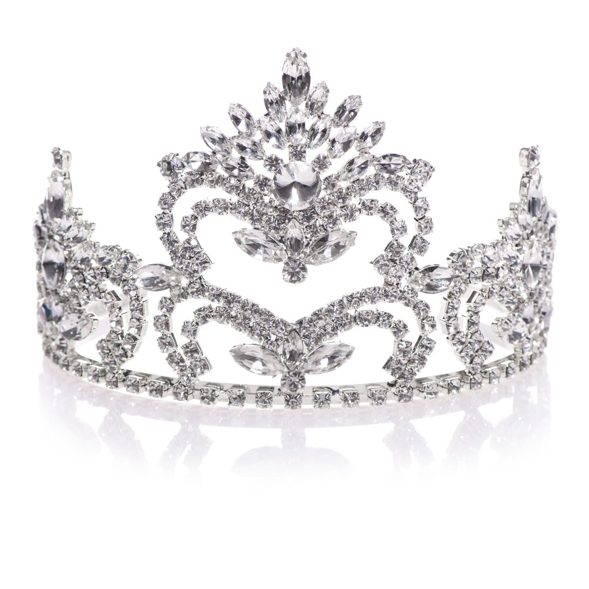 Anderson's Black Velvet King Crown and Penelope Queen Tiara Royalty Set, King and Queen Set For Prom, Homecoming, School Dance, Costume, Party, Pageant, Event