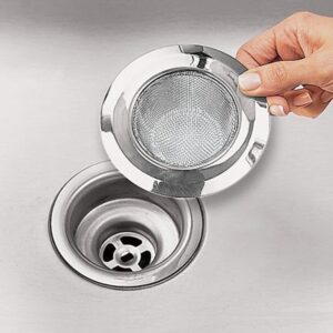 Wideskall 4.5" Stainless Steel Large Wide Rim Sink Strainer for Kitchen Drain Strainer (Pack of 5)