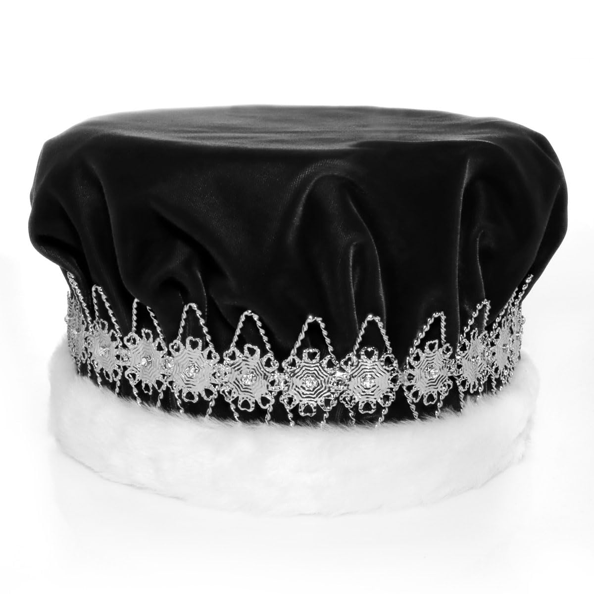 Anderson's Black Velvet King Crown and Penelope Queen Tiara Royalty Set, King and Queen Set For Prom, Homecoming, School Dance, Costume, Party, Pageant, Event