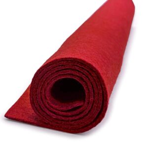 rocking red - wool felt oversized sheet - 35% wool blend - 1 12x18 inch sheet