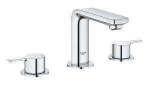 grohe 2057800a lineare 8" widespread two-handle bathroom faucet in starlight chrome, medium w