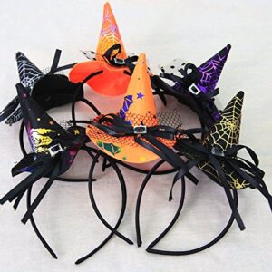 Elaine Room Headband Hat Hoop Band Headwear Witch Wizard Spiderweb for Halloween Christmas Party Cosplay Costume Baby Girls Boys (B purple cobwebs)