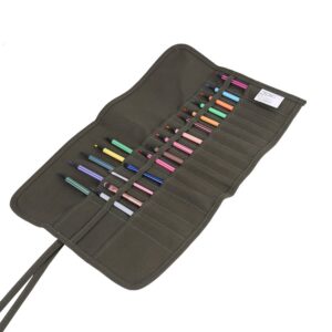 paint brush holder 30 slots roll up paint brush bag artist draw pen watercolor oil brushes case, paint brush bag