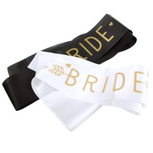 Bride Tribe Bachelorette Party Sash Set: 1 Bride To Be Sash, 15 Bride Tribe(Maid Of Honor Sash), 1 Cascading Veil, 17 Pcs Wedding Decorations Kit For Bridal Shower, Engagement Party Favors & Supplies