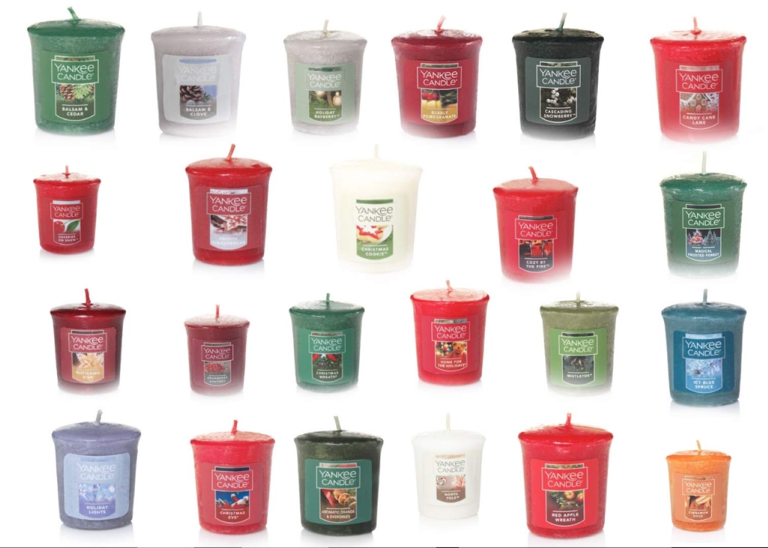 Yankee Candle Votives - Grab Bag of 10 Assorted Votive Candles (10 Ct Christmas Fragrances Mixed)