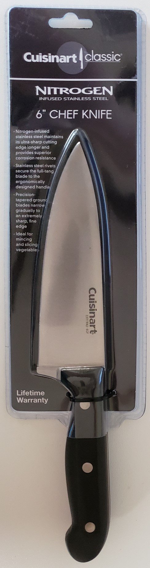 Cuisinart Classic 6" Chef Knife with Guard - Nitrogen Infused Stainless Steel - C77TRN2-6CF