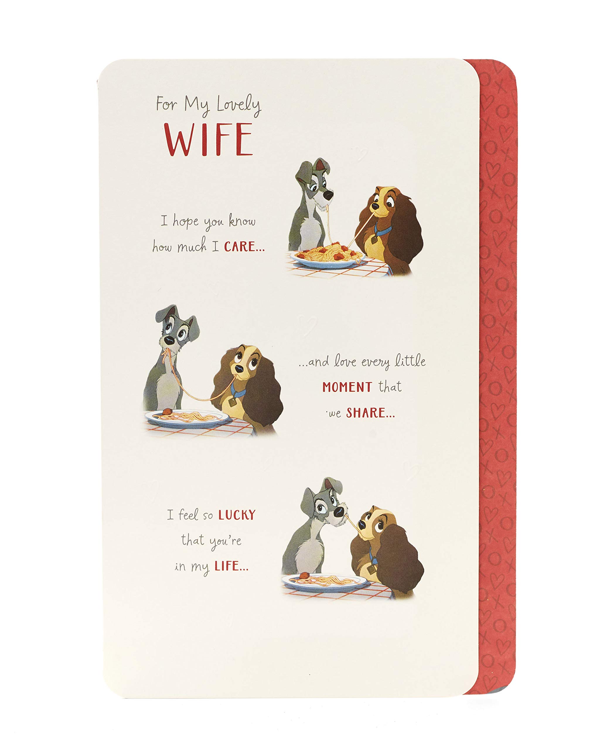 UK Greetings Wife Birthday Card - Birthday Card for Her - Disney Birthday Card for Wife - Lady and the Tramp Card for Wife