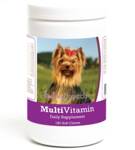 healthy breeds yorkshire terrier multivitamin soft chew for dogs 180 count