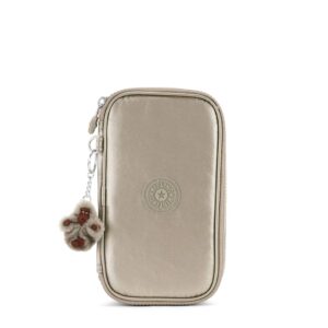 kipling 50 pens case metallic pewter