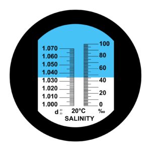 Gain Express Dual Scale Salinity Refractometer ATC 0-100ppt (0-10%) & 1.000-1.070 Specific Gravity, Portable Meter Tester for Seawater Salt Sea Water Aquarium Brackish Reef Tank Marine