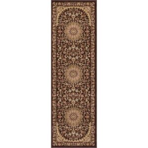 Well Woven Timeless Aviva Traditional French Country Oriental Brown Area Rug 5'3" Round