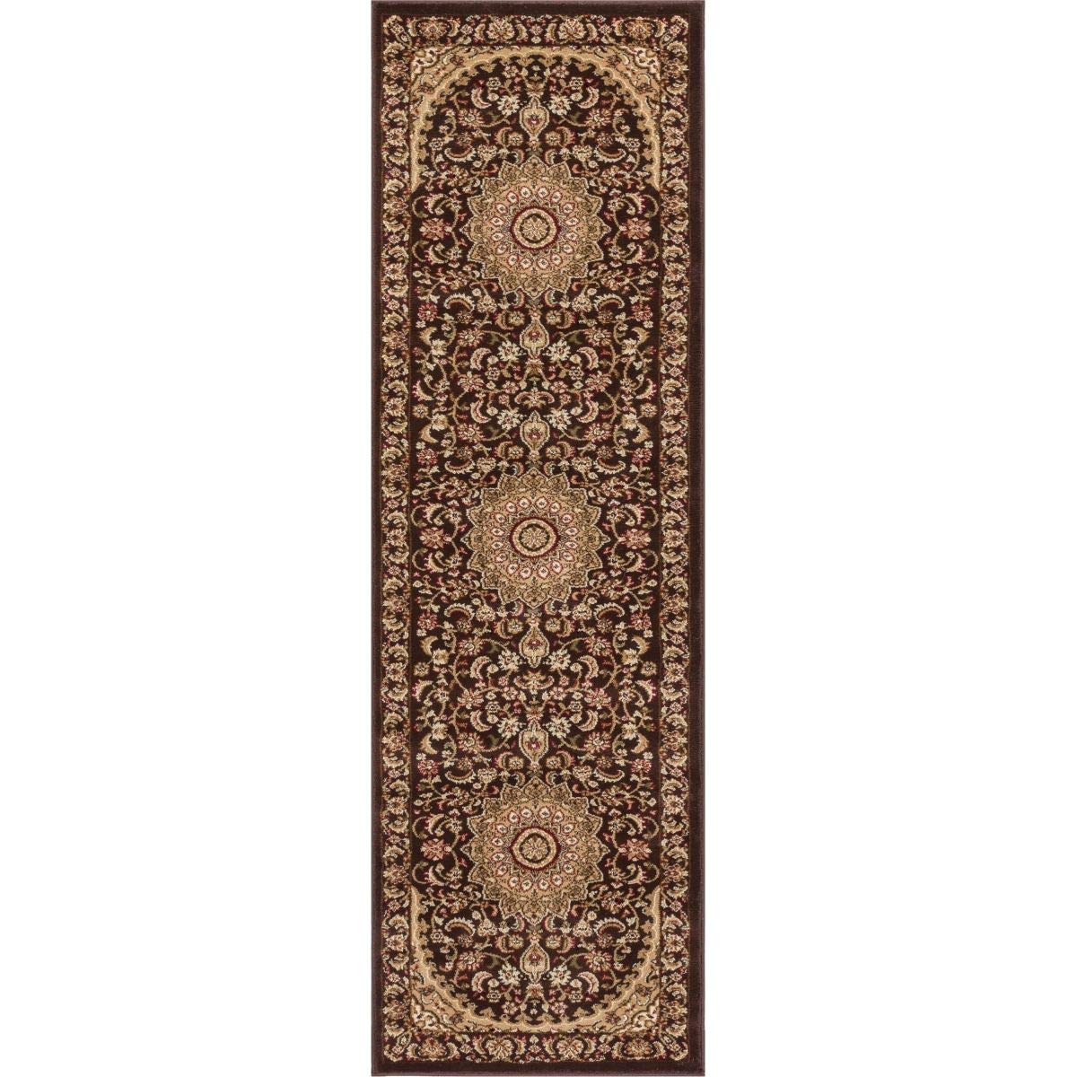 Well Woven Timeless Aviva Traditional French Country Oriental Brown Area Rug 5'3" Round