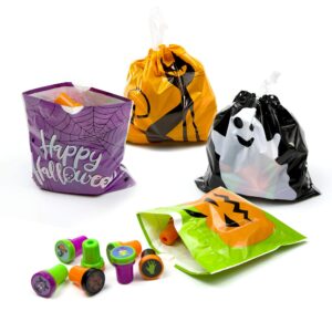 iFUNow 72 Pack Halloween Bags Bulk for Halloween Goodie Bags, Halloween Candy Bags, Halloween Treat Bags, Halloween Trick or Treat Bags, Halloween Party Favors Bags, Halloween Goody Bags