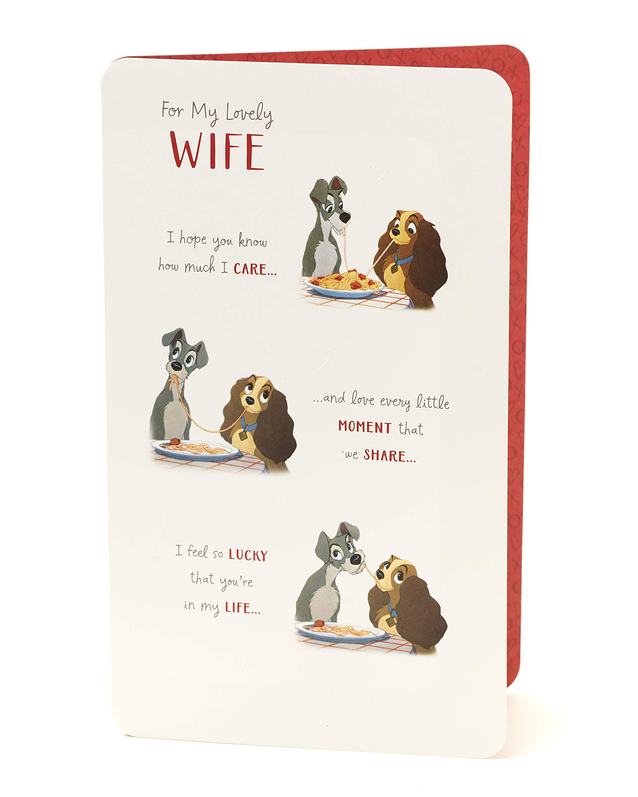 UK Greetings Wife Birthday Card - Birthday Card for Her - Disney Birthday Card for Wife - Lady and the Tramp Card for Wife