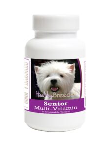 healthy breeds west highland white terrier senior dog multivitamin tablets 60 count