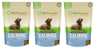 (3 pack) calming for dogs, natural behavior support formula, 30 bite sized chews