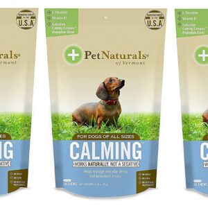 (3 Pack) Calming for Dogs, Natural Behavior Support Formula, 30 Bite Sized Chews