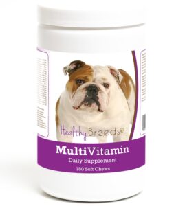 healthy breeds bulldog multivitamin soft chew for dogs 180 count