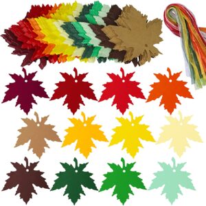 supla 120 pcs 12 colors maple leaves gift tags sign with strings fall wedding party favors tags escort cards wishing tree tags name place cards hanging sign tags leaves paper cutouts with holes