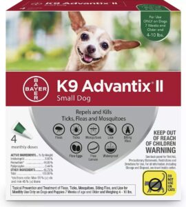 k9 advantix ii for small dogs, 4 count (pack of 1)