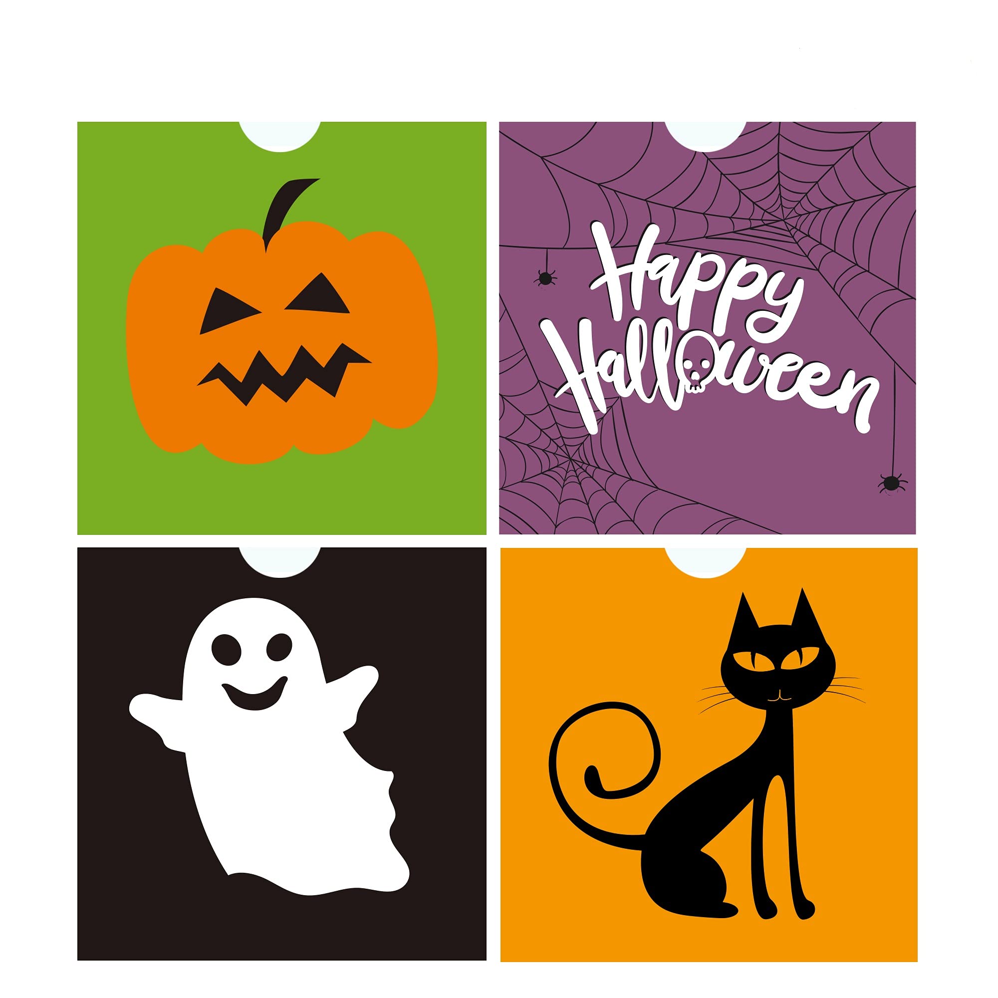 iFUNow 72 Pack Halloween Bags Bulk for Halloween Goodie Bags, Halloween Candy Bags, Halloween Treat Bags, Halloween Trick or Treat Bags, Halloween Party Favors Bags, Halloween Goody Bags