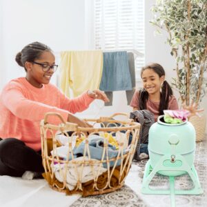 WonderWash Portable Washing Machine for Apartment & Tiny Spaces - Manual Hand Clothes Washer with Retro Design - Clean Laundry Anywhere with Our Countertop, Non-Electric, Small Washer - Mint Green