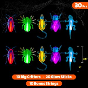 Glow Critters and Halloween Trick or Treat - Glow Sticks Party Favors - Glow in The Dark Party Supplies