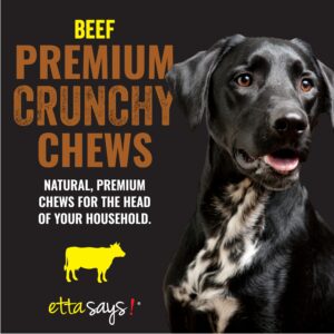 etta says! Premium Crunchy 4.5" Beef Dog Chews - Grain-Free Dog Treats, Good for Teeth, Easy to Digest - Made in The USA (36 Count Pack of 1)