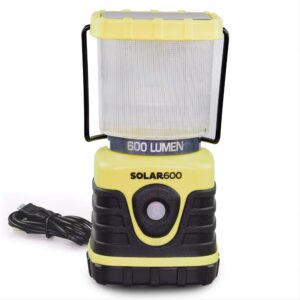 blazin rechargeable solar camping lantern | 600 lumen usb solar camp lantern | emergency power bank phone charger | storm, power outage lanterns