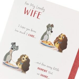 UK Greetings Wife Birthday Card - Birthday Card for Her - Disney Birthday Card for Wife - Lady and the Tramp Card for Wife