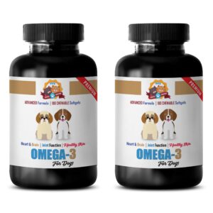 Dog Joint Health Supplements - Omega 3 - Dog Chewy SOFTGELS - Skin Health - Joint Support - Heart Health - Dog Fat Pills - 360 Softgels (2 Bottle)