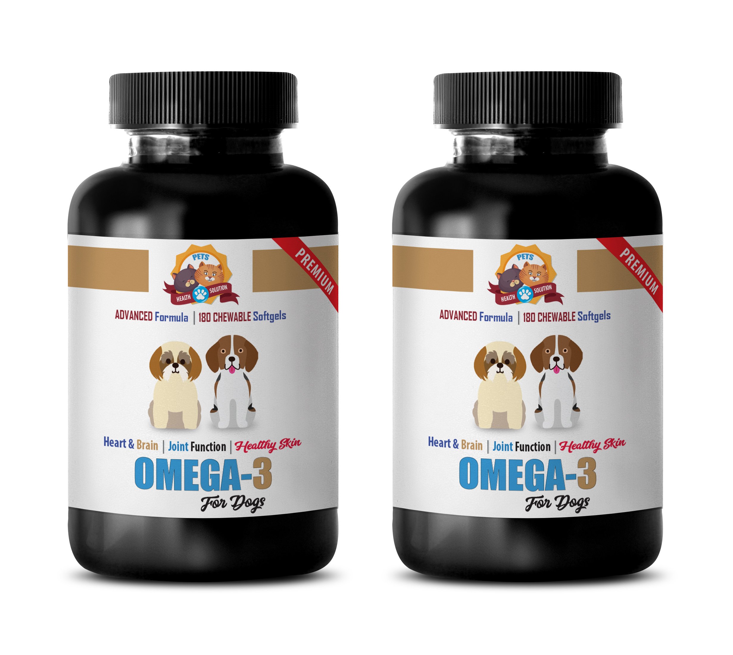 Dog Joint Health Supplements - Omega 3 - Dog Chewy SOFTGELS - Skin Health - Joint Support - Heart Health - Dog Fat Pills - 360 Softgels (2 Bottle)