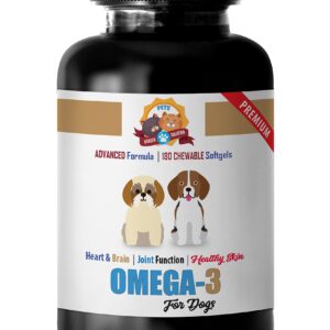 Anti inflammatory Supplement for Dogs - Omega 3 - Dog Chewy SOFTGELS - Skin Health - Joint Support - Heart Health - Sardine Oil for Dogs - 180 Softgels (1 Bottle)