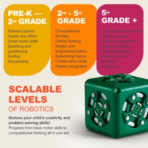 CUBELETS Modular Robotics Robot Blocks with 5 Robot Cubes - Discovery Set for Home Robotics Kit - STEM Kits for Teens & Kids Aged 4+ - Science Engineering Kits