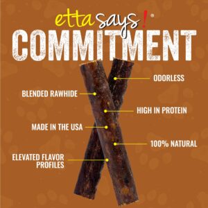 etta says! Premium Crunchy 4.5" Beef Dog Chews - Grain-Free Dog Treats, Good for Teeth, Easy to Digest - Made in The USA (36 Count Pack of 1)