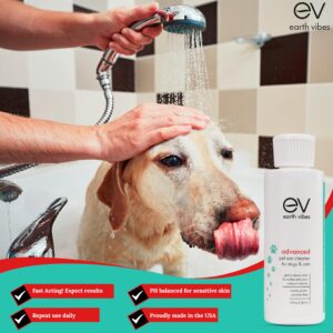 Earth Vibes Dog & Cat Ear Cleaner – Pet Cat Ear Cleaner - Advanced Natural Solution Treatment for Itching, Head Shaking, Discharge & Smelly Ears - Made in The USA