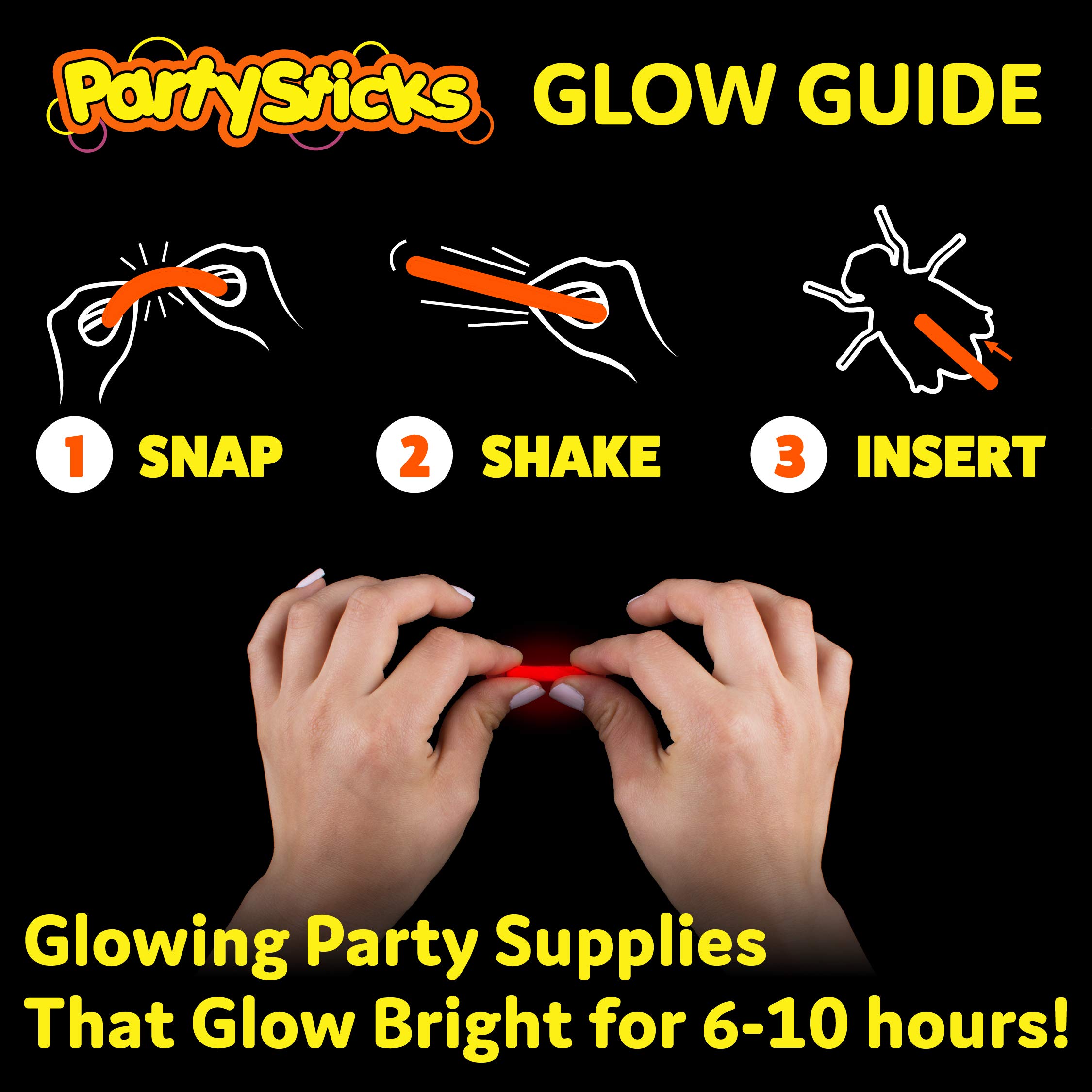 Glow Critters and Halloween Trick or Treat - Glow Sticks Party Favors - Glow in The Dark Party Supplies